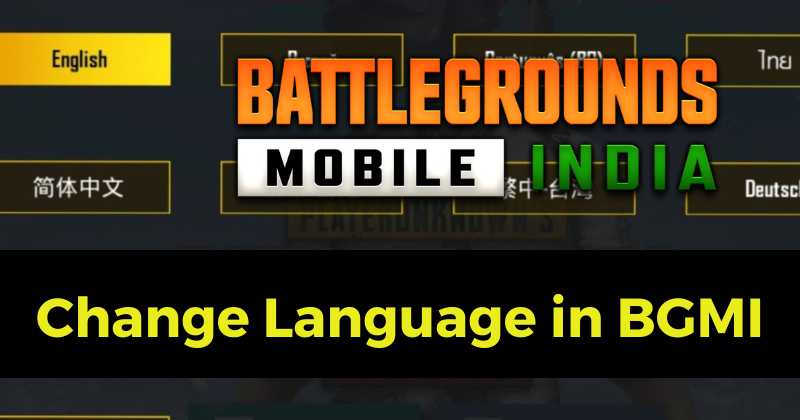 BGMI: How to Change Language in Battlegrounds Mobile India – PlayerZon Blog